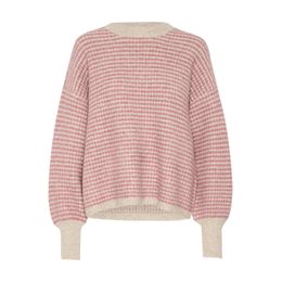 Strickpullover Kaffe "Strickpullover KAellery", Damen, Gr. XL, beige (feather gray, rose structure), Obermaterial: 38% Polyacryl PAN. 35% Polyester PES. 18% Nylon NY. 6% Wolle mw. 3% Elasthan EL., Pullover Strickpullover