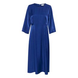 Midikleid Kaffe "Kleid KAmemba", Damen, Gr. 34, N-Gr, blau (beacon blau), Obermaterial: 55% Viskose CV. 45% Polyester PES., Kleider Midikleid