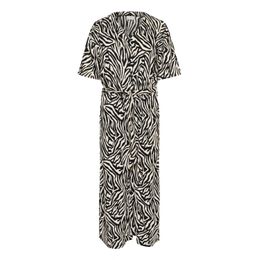 Jumpsuit Kaffe "Overall KAivanna", Damen, Gr. L, N-Gr, grau (moonstruck, schwarz graphic), Obermaterial: 95% Polyester Pol. recyc.. 5% Elasthan EL., Overalls Jumpsuit