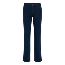 Regular-fit-Jeans Kaffe "Jeans KAvicky", Damen, Gr. 36, N-Gr, blau (dunkelblau denim), Obermaterial: 73% Baumwolle CO. 25% Polyester PES. 2% Elasthan EL., Jeans