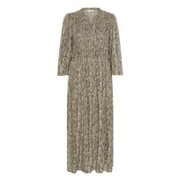 Midikleid Kaffe "Kleid BPofelia", Damen, Gr. S, N-Gr, beige (sand toned organic print), Obermaterial: 100% Viskose LENZING ECOVERO CV LenzEcov., Kleider Midikleid