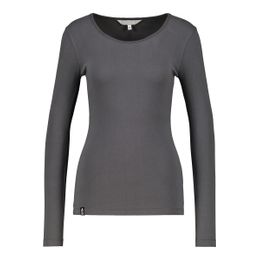 alife and kickin Langarmshirt ALIFE & KICKIN, Damen, Gr. XL, iron gate, 95% Baumwolle, 5% Elasthan, Rundhals, Shirts Langarmshirt
