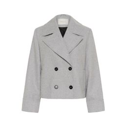 Wintermantel Kaffe "Jacke KAjulia", Damen, Gr. 40, grau (light grau melange), Obermaterial: 75% Polyester PES. 25% Wolle mw., M&auml;ntel Wintermantel