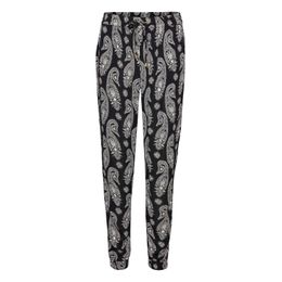 Marlene-Hose Kaffe "Hose KApais", Damen, Gr. 34, N-Gr, schwarz (schwarz, chalk paisley), Obermaterial: 100% Viskose LENZING ECOVERO CV LenzEcov., Hosen