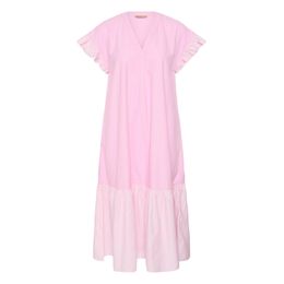 Midikleid Culture "Kleid CUcia", Damen, Gr. L, N-Gr, pink (pink stripe mix), Obermaterial: 85% Polyester PES. 15% Baumwolle CO., Kleider Midikleid