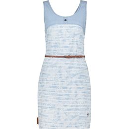 alife and kickin Blusenkleid ALIFE & KICKIN, Damen, Gr. L, Normalgr&ouml;&szlig;en, blau (light denim), 95% Baumwolle, 5% Elasthan, Rundhals, Kleider Blusenkleid