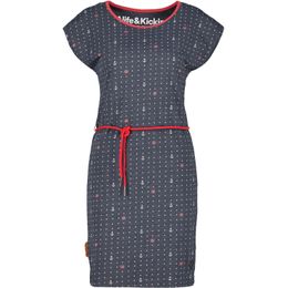 alife and kickin Blusenkleid ALIFE & KICKIN, Damen, Gr. M, Normalgr&ouml;&szlig;en, marine, 65% Baumwolle, 35% Polyester, Rundhals, Kleider Blusenkleid