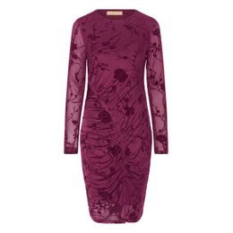 Midikleid Culture "Kleid CUpalida", Damen, Gr. L, N-Gr, rot (winetasting), Obermaterial: 90% Polyester PES. 10% Elasthan EL., Kleider Midikleid