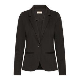 Blusenblazer Fransa "Blazer FRBLAZER", Damen, Gr. L, schwarz, Obermaterial: 74% Polyester PES. 21% Viskose CV. 5% Elasthan EL., Blazer Blusenblazer