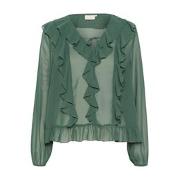 Langarmbluse Kaffe "Langarm-Bluse KAninna", Damen, Gr. 34, gr&uuml;n (garden topiary), Obermaterial: 100% Polyester PES., Blusen