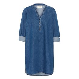 Jeanskleid Cream "Tunika CREstelle", Damen, Gr. 34, N-Gr, blau (jasper blau denim), Obermaterial: 83% Baumwolle CO. 9% Polyester PES. 8% Viskose CV., Kleider