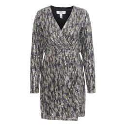 Jerseykleid B.Young "Jerseykleid BYSOLIA", Damen, Gr. L, N-Gr, grau (cement camo mix), Obermaterial: 95% Polyester PES. 5% Elasthan EL., Kleider Jerseykleid