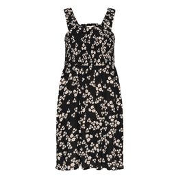 Midikleid Kaffe "Kleid KAthora", Damen, Gr. 44, N-Gr, schwarz (schwarz, chalk, rot petit fleur), Obermaterial: 100% Viskose LENZING ECOVERO CV LenzEcov., Kleider Midikleid