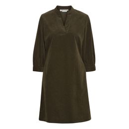 Midikleid Pulz Jeans "Kleid PZSALLY", Damen, Gr. L, N-Gr, gr&uuml;n (grape leaf), Obermaterial: 83% Baumwolle CO. 15% Viskose CV. 2% Elasthan EL., Kleider Midikleid