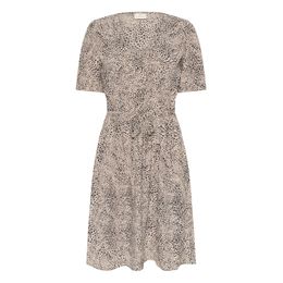 Midikleid Kaffe "Kleid KAliana", Damen, Gr. 34, N-Gr, beige (abstract leopard), Obermaterial: 100% Viskose CV., Kleider Midikleid