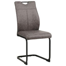 Xora Schwingstuhl, Grau, Schwarz, Metall, Textil, C-Form, 43x97x57 cm, mit Griff, Esszimmer, St&uuml;hle, Esszimmerst&uuml;hle, Schwingst&uuml;hle