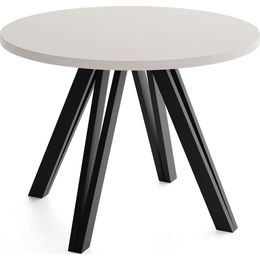 ESSTISCH Ravero runder ausziehbarer, Kaschmir 100/100/77 cm