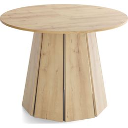 ESSTISCH Lunda rund ausziehbar verl&auml;ngerbar, Buche Hellbraun 120/120/76 cm