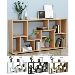 Vcm Holz Standregal B&uuml;cherregal Medienregal Aufbewahrung Raumteiler Deko Regal Lanisa L