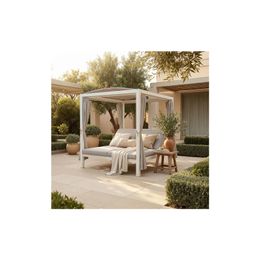 Home Deluxe Sonnenliege LYON - 208 x 188 cm Wei&szlig;