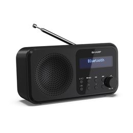 Sharp DR-P420 Tokyo DAB+ Digitalradio Bluetooth Lautsprecher UKW DAB Wecker Dual-Alarm schwarz