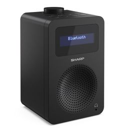 Sharp DR-430 Tokyo DAB+ Digitalradio Bluetooth Lautsprecher UKW DAB Wecker Dual-Alarm, schwarz
