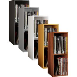 Vcm Holz Stand Regal Regal mit 2 gro&szlig;en F&auml;cher Ma&szlig;e: H. 72 x B. 34 x T. 30 cm Platz f&uuml;r 65 Schallplatten 1 fester Fachboden - Platto