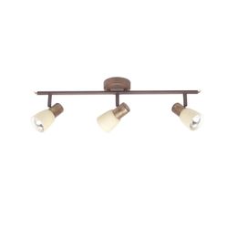 Brilliant Lampe Luca Spotrohr 3flg altkupfer/champagner 3x R50, E14, 40W, geeignet f&uuml;r Reflektorlampen (nicht enthalten) K&ouml;pfe schwenkbar