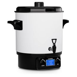 Klarstein Biggie Digital Einkochtopf Getr&auml;nkespender elektrisch 27L 1800W Edelstahl Wei&szlig; 27 Liter
