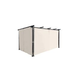 Jet-Line Gardine Seitenvorhang f&uuml;r Pavillon Luxor beige 2 St&uuml;ck &agrave; ca. 3m Breite