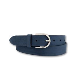 Bernd G&ouml;tz Lederg&uuml;rtel BERND G&Ouml;TZ "Lederg&uuml;rtel mit Velours und Designschlie&szlig;e", Damen, Gr. 100, blau (marine), Rindsleder, G&uuml;rtel Lederg&uuml;rtel