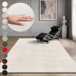 Teppich OTTO HOME "Arabell, Kunstfellteppich, Felloptik, waschbar" Gr. 44, beige (natur), B:160cm H:16mm L:220cm, Polyester, Teppiche, Teppich, flauschig, kuschelig, Anti-Rutsch-Unterseite, Wohnzimmer, Schlafzimmer