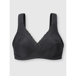 B&uuml;gelloser BH, Damen, Gr. 105, Cup E, schwarz, 80% Polyamid, 11% Baumwolle, 9% Elasthan, BHs