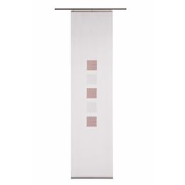 Schiebegardine HOMING "Elias" Gr. 1, rosa (ros&eacute;), B:60cm H:245cm, Scherli, Polyester, Gardinen, geometrisch, modern, Wohnzimmer, Schlafzimmer