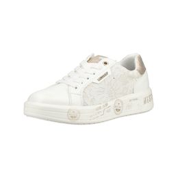 Sneaker Mustang Shoes "Mustang Shoes Sneaker Lederimitat/Textil", Damen, Gr. 38, wei&szlig;, Lederimitat, Textil, Schuhe Sneaker