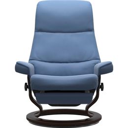 Relaxsessel stressless "View", blau (lazuli blau batick), B:91cm H:109cm T:82cm, Leder BATICK: BATICK ist ein leicht korrigiertes, durchgef&auml;rbtes und genarbtes M&ouml;belleder, bei dem die meisten Unebenheiten und Spuren in der Regel entfernt wurden.;Leder PALOMA: PALOMA ist ein durchgef&auml;rbtes Semianilin-M&ouml;belleder mit nat&uuml;rlicher Narbung.;ROHLEDER Stoff Q2 FARON: Ein fester zuverl&auml;ssiger Boucl&eacute; mit ei