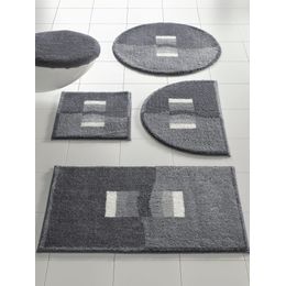 Badematte Grund Gr. 5, grau, rechteckig (150cm x 80cm ) WC-Vorleger rechteckig, 1 Stk., Badematten, Badematte