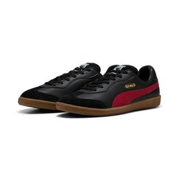 Sneaker Puma "KING 21 IT", Damen, Gr. 43, schwarz (Puma schwarz, schwarz crimson), Synthetik, Schuhe Sneaker, mit Schn&uuml;rung, leicht profilierte Gummi-Laufsohle