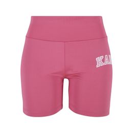 Radlerhose Karl Kani "Karl Kani Damen KW242-031-2 Karl Kani Small Serif Cycling Shorts", Damen, Gr. XS, US-Gr&ouml;&szlig;en, pink, 77% Polyester, 23% Elasthan, skinny fit, Hosen Radlerhose