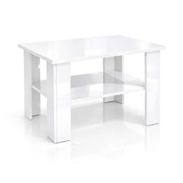 Couchtisch OTTO HOME "CT 2 Wohnzimmertisch, Sofatisch, Beistelltisch, Kaffeetisch", nimfea alba, nimfea alba hochglanz, B:60cm H:50cm T:60cm, Tische, Couchtisch, Mit Ablage, quadratisch/rechteckig, wei&szlig; Hochglanz oder Sonoma-Dekor