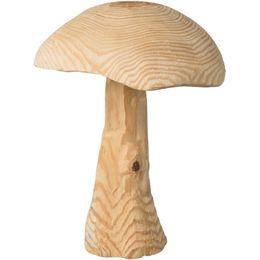 Dekoobjekt CREATIV DECO "Pilz, Weihnachtsdeko", beige (natur), H:38cm &Oslash;:30cm, Massivholz, Dekofiguren, aus Tannenholz gefertigt