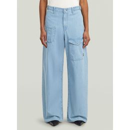 G-Star Raw 5-Pocket-Jeans G-STAR "Belted Cargo Loose Jeans", Damen, Gr. 27, L&auml;nge 34, faded breeze, Obermaterial: 100% Baumwolle, Jeans 5-Pocket-Jeans