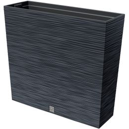 Blumentopf Prosperplast "FURU CA", grau (anthrazit), B:18cm H:49,8cm T:58cm, Kunststoff, Pflanzgef&auml;&szlig;e