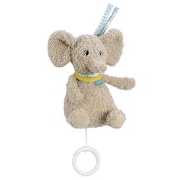 babyFEHN Spieluhr FEHN "FredErik, Mini-Spieluhr Elefant", grau, Spieluhren, KinderB:14,5cm H:17cm T:9,3cm, Pl&uuml;sch, B:14,5cm H:17cm T:9,3cm