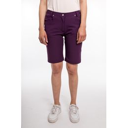 Bermudas DEPROC Active "KENORA URBAN Short & kurze Hose", Damen, Gr. 36 (S), Normalgr&ouml;&szlig;en, lila, 97% Polyester; 3% Elasthan, Hosen Bermudas, In melierter Optik