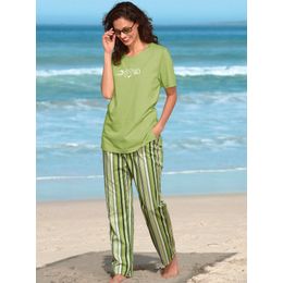 Kurzarmshirt Casual Looks "Shirt", Damen, Gr. 50, gr&uuml;n (pistazie), 100% Baumwolle, bedruckt, unifarben, Rundhals, Shirts