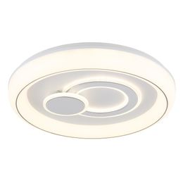 Globo LIGHTING Deckenleuchte "RUIZ", wei&szlig; matt, &Oslash; 48cm H: 7,5cm, 1 Stk., Leuchten, Deckenlampe Wohnzimmer-Leuchte Schlafzimmer-Leuchte Flur K&uuml;che, Deckenleuchte