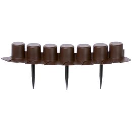 Palisade Prosperplast "IPAL7 - R222", braun (dunkelbraun), H:60cm, Kunststoff, Beeteinfassungen, L&auml;nge 405 cm, dunkelbraun