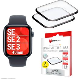 Displex Displayschutzglas "Smartwatch Glass Unbreakable Protector Full Cover", transparent, B:9cm H:2,2cm T:13,5mm, Displayfolien, Displayschutzfolie, Bildschirmschutz, kratz- & sto&szlig;fest