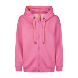 Sweatjacke SALZHAUT "Sweatjacke TOPE", Damen, Gr. XS, rosa (blossom), Obermaterial: 80% Baumwolle CO. 20% Polyester PES., Sweatjacken Sweatjacke